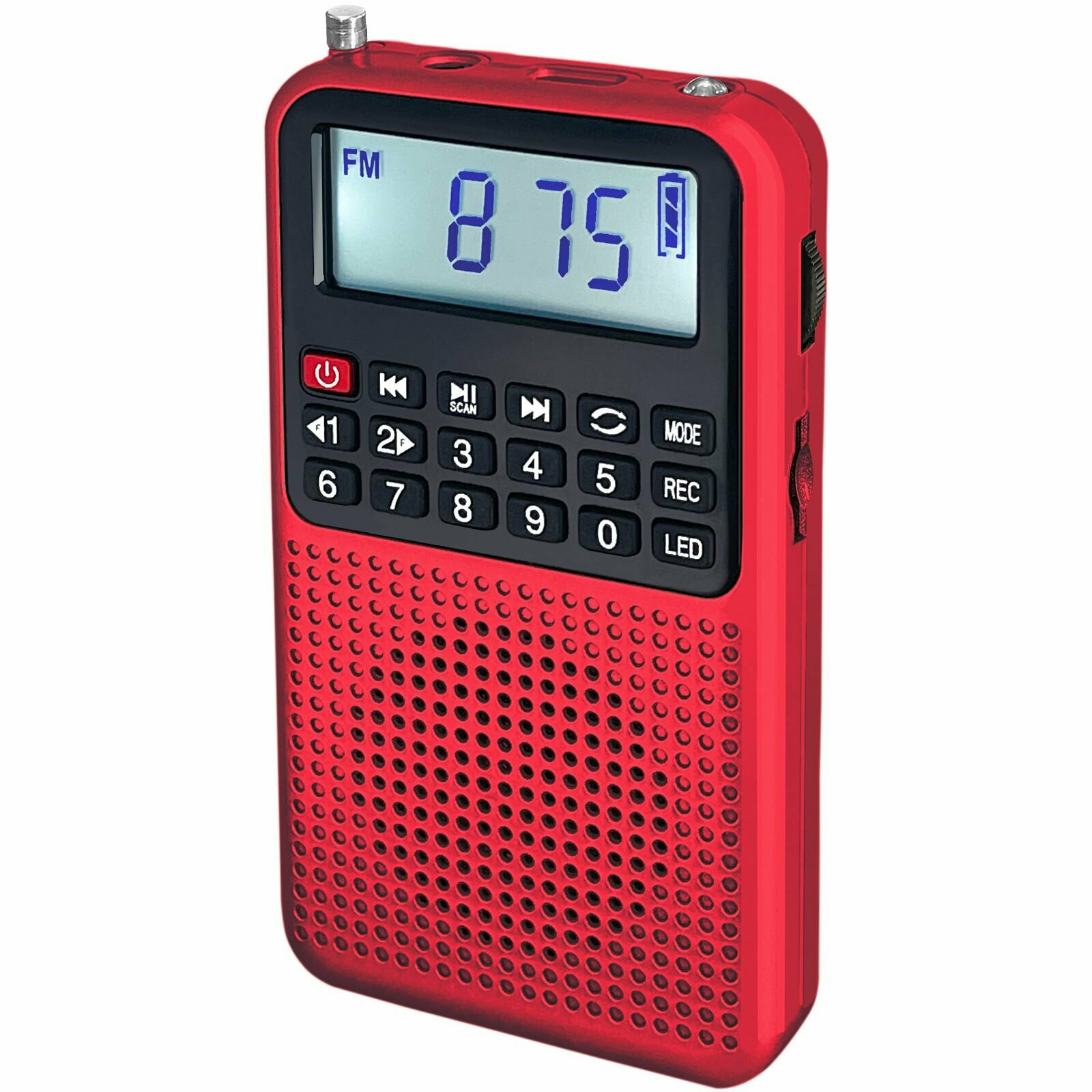3-в-1 Портативное радио AM FM MP3-плеер Диктофон, Многофункциональный аккумулятор Маленький приемник с Bluetooth и Аварийным фонариком