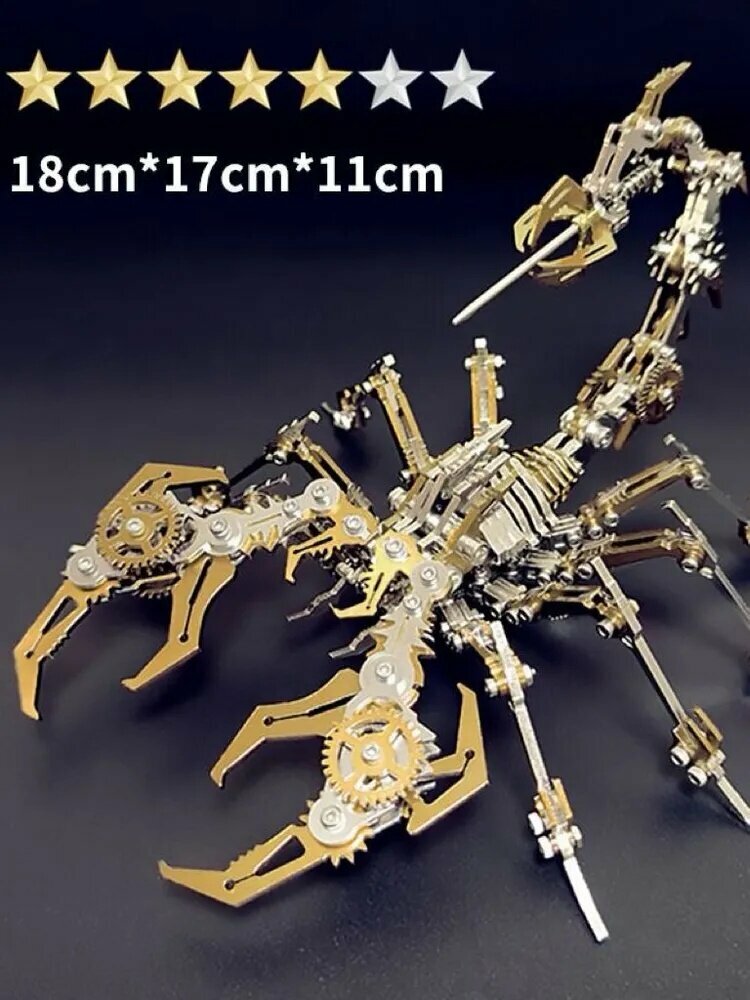 Металлический конструктор "скорпион" 454 элементов (металлические конструкторы для детей, подарок на день рождения, для мальчика, для девочки) скорпион