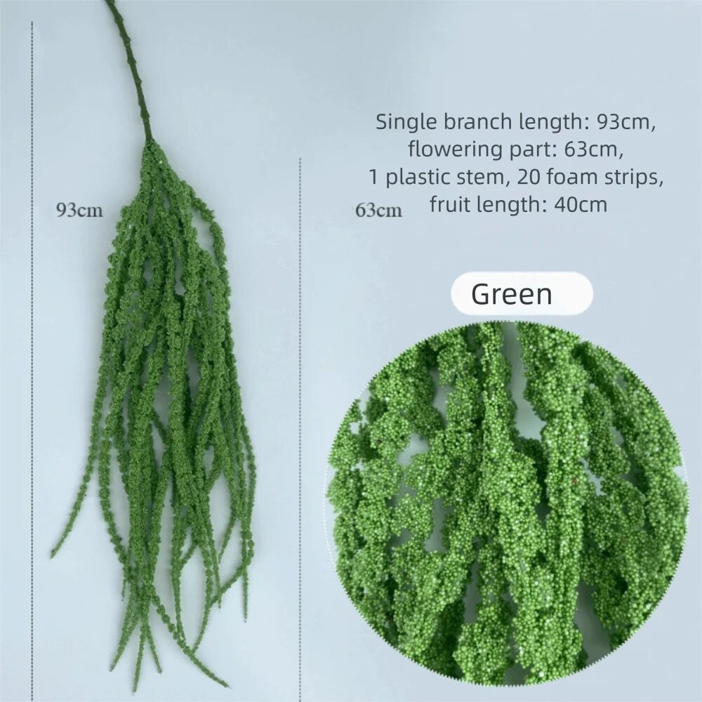 Искусственное подвесное растение амарант многоцветный Зеленый, Green