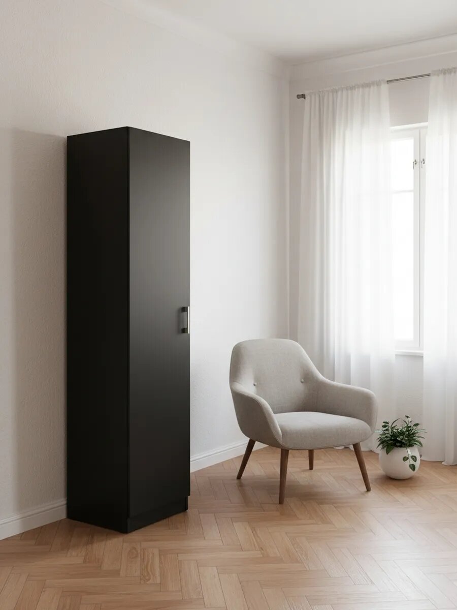 Для спальни шкаф пенал FRESTER с полками распашной одежды, от производителя