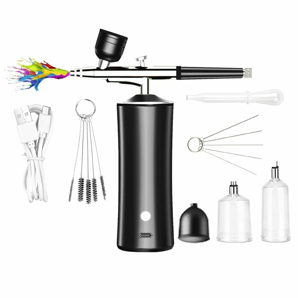 Аэрограф xiantongbai, алюминиевый сплав, беспроводная связь, регулировка скорости, чёрный