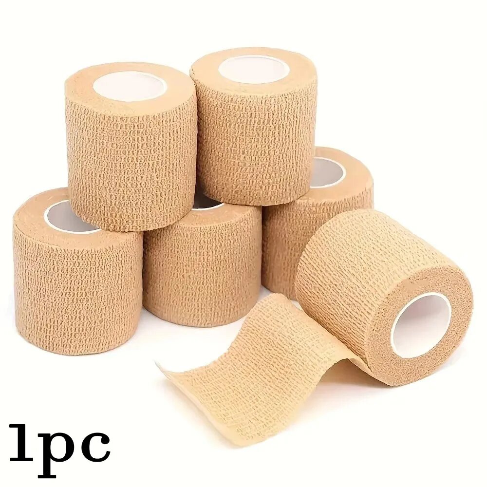 1/6/12 шт. медицинская клейкая повязка эластичная дышащая спортивная самоклеящаяся лента бежевая 1PC