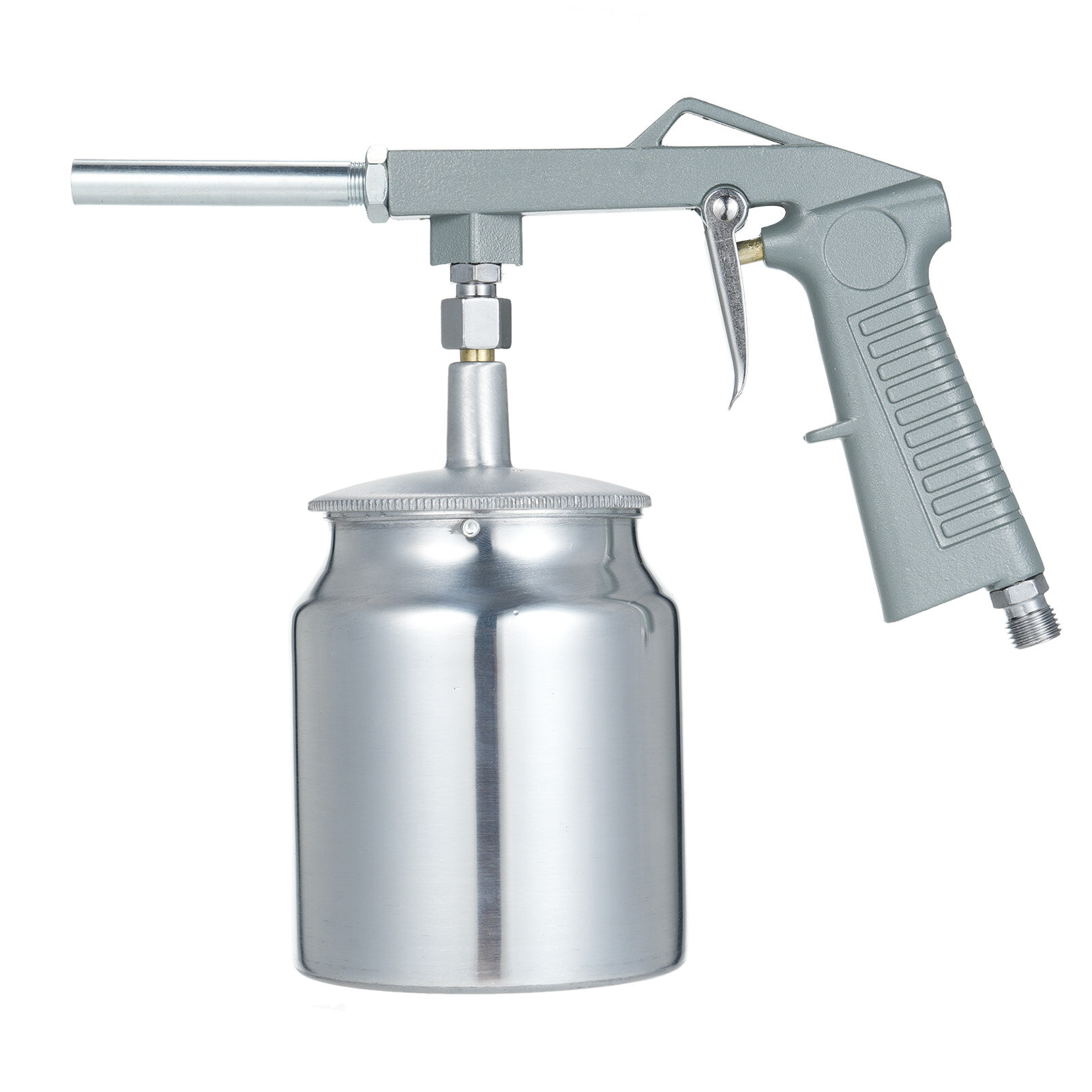 Машина для распыления грунтовки с бачком-всасыванием 750 мл и щеткой для очистки. Наносите распыляемое покрытие на кузов грузовика. Пневматический распылитель для нанесения на автомобиль алюминиевого покрытия для защиты от ржавчины.