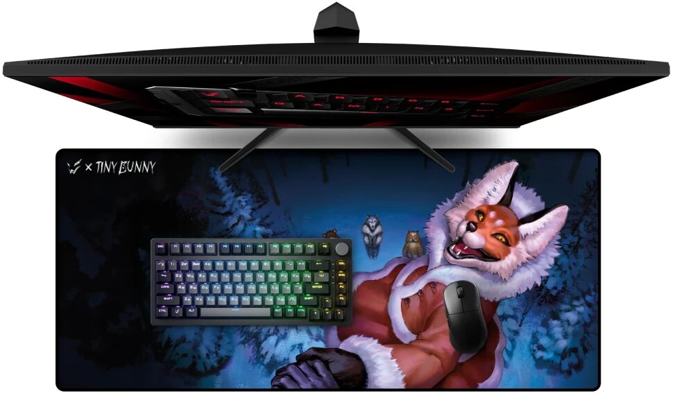 Коврик ARDOR GAMING Tiny Bunny Alisa Dream (XL), 900 мм x 400 мм x 4 мм, черный