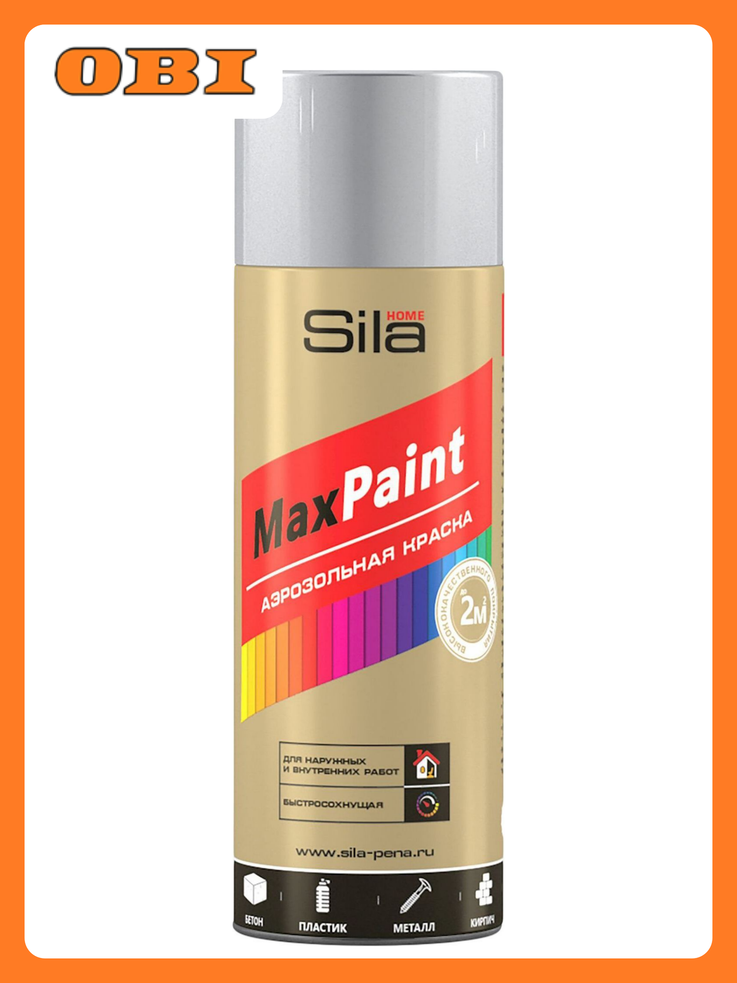 Краска универсальная Sila Home Max Paint хром металлик 0,52 л