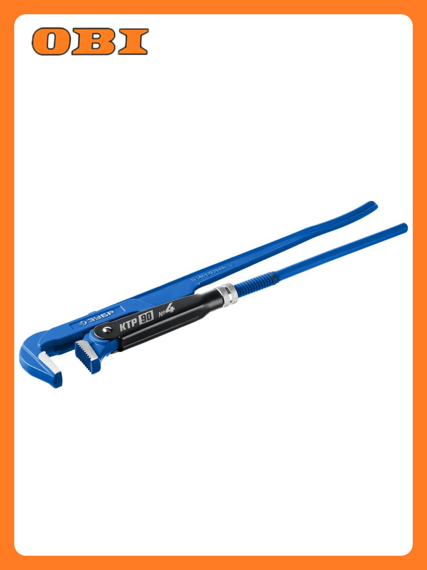 Ключ трубный ЗУБР, профессиональный, 670мм, Cr-V сталь, 3", прямые губки