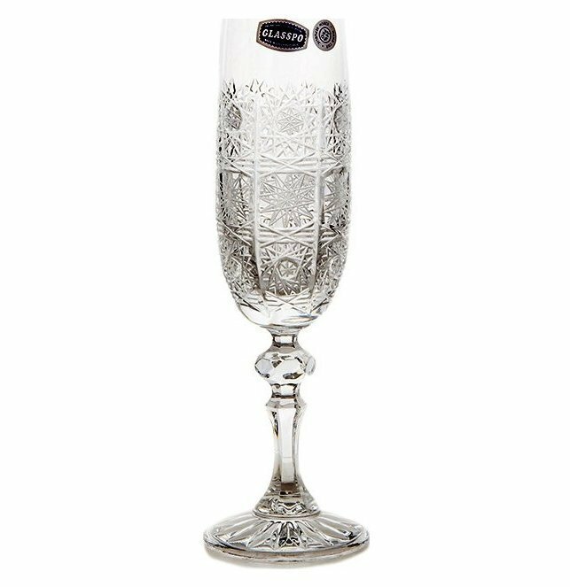 Бокал для шампанского 180 мл 1 шт Glasspo "Мирель / Хрусталь резной" / 362910