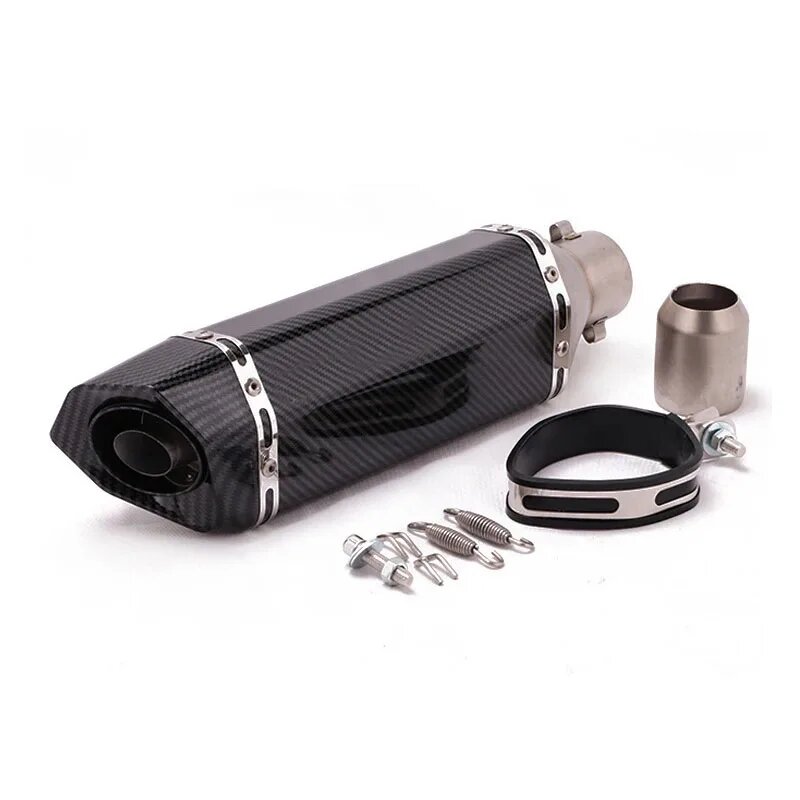 Универсальный глушитель мотоцикла 51 мм, труба из нержавеющей стали
