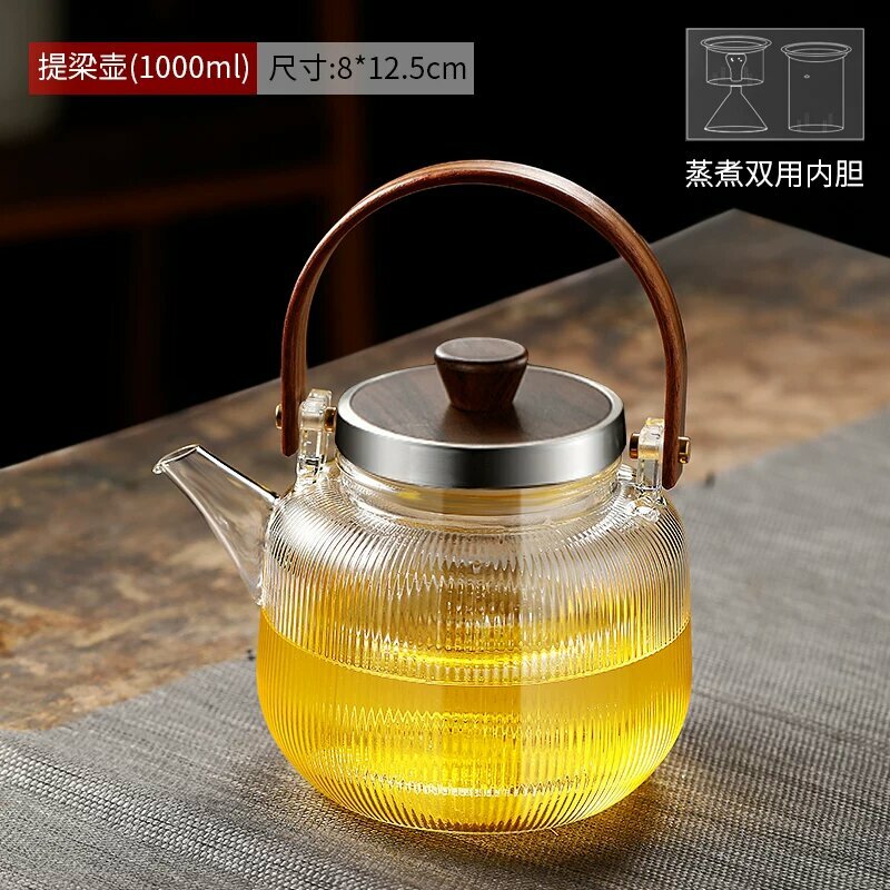 Чайник с подогревом, электрическая керамическая плита, стеклянный чайник с подогревом, бытовой чайный набор,