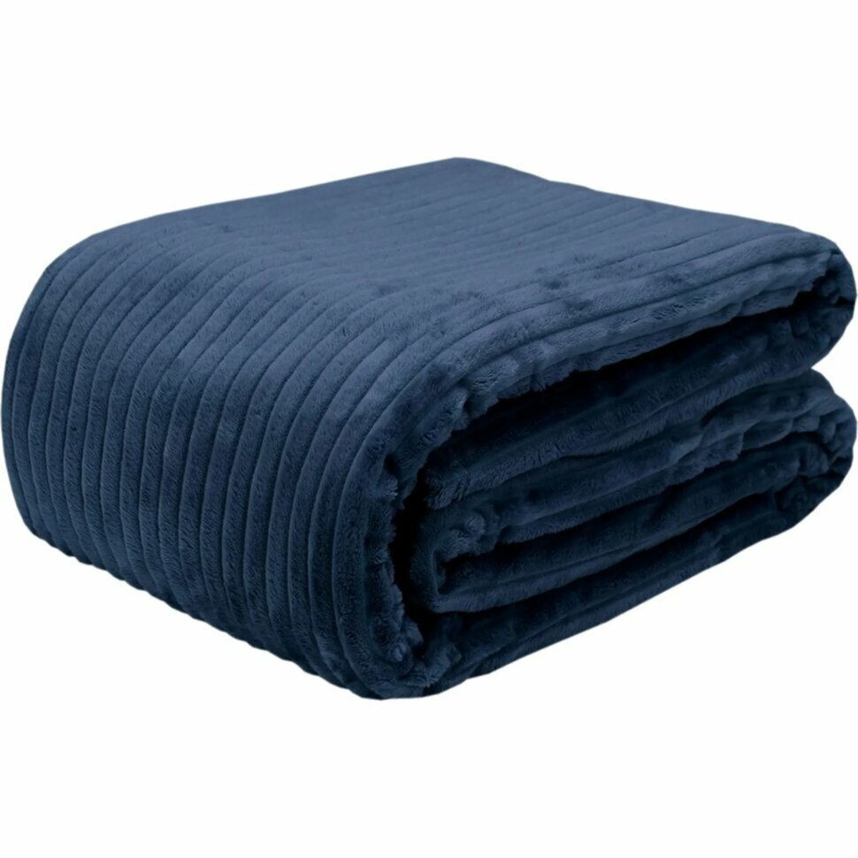 Покрывало 150х200 BRAVO Family велсофт Волна г/к №90 аква в пакете, 2409231