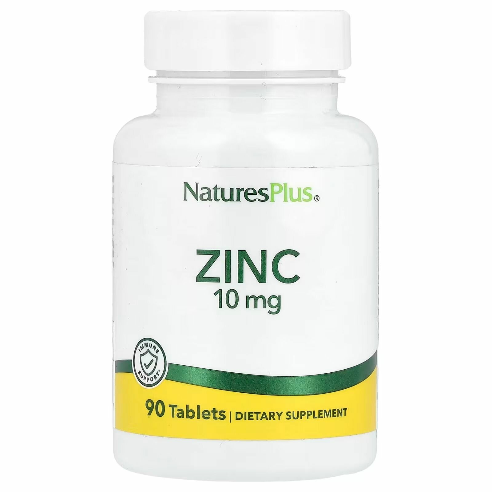 Цинк хелат, NaturesPlus Zinc, 10 мг, 90 таблеток, для иммунитета