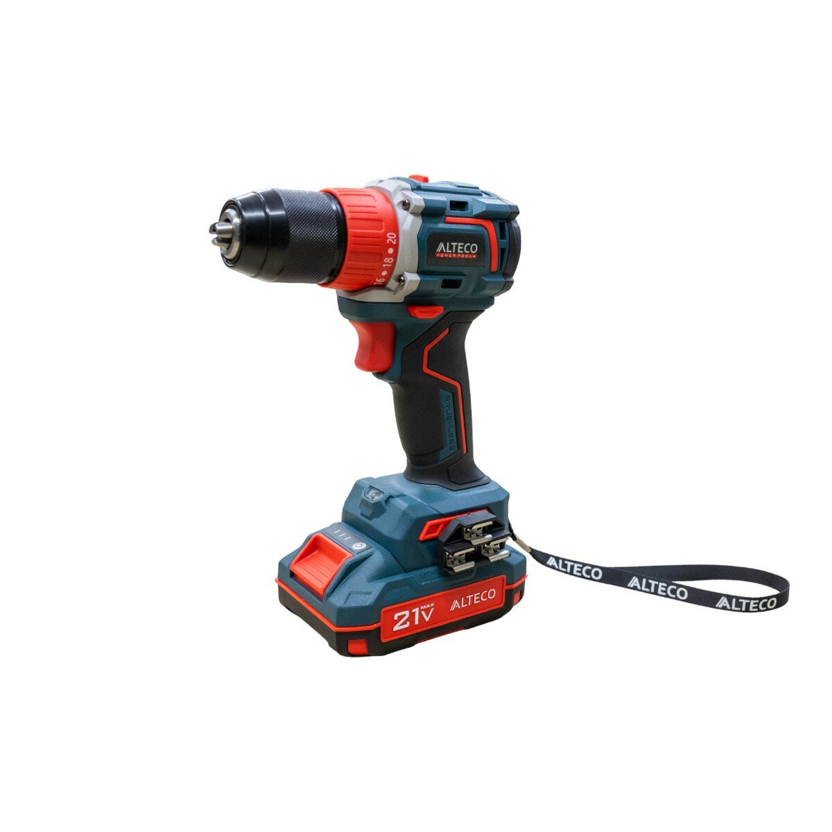 Шуруповерт-дрель аккумуляторный 21В Li-ion 2Aч 60Нм бесщеточный, кейс, CD 21-60 BL ALTECO