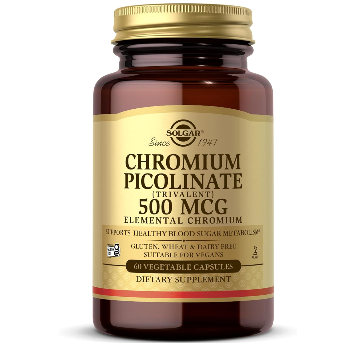 Solgar, Chromium Picolinate, Пиколинат Хрома 500 мг, в капсулах, 60 шт.