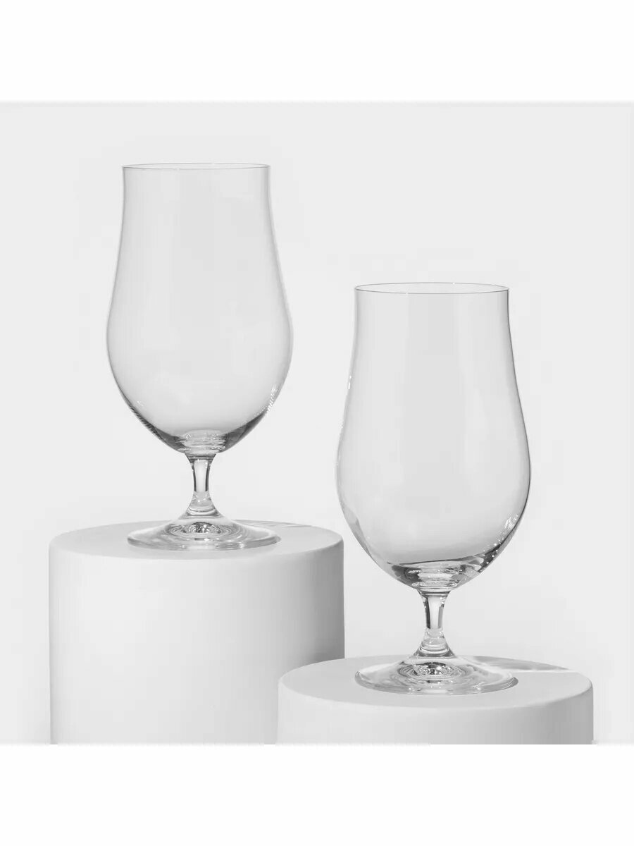Набор бокалов Bohemia Crystal «Бар», для пива, хрустальное стекло, 2 шт.