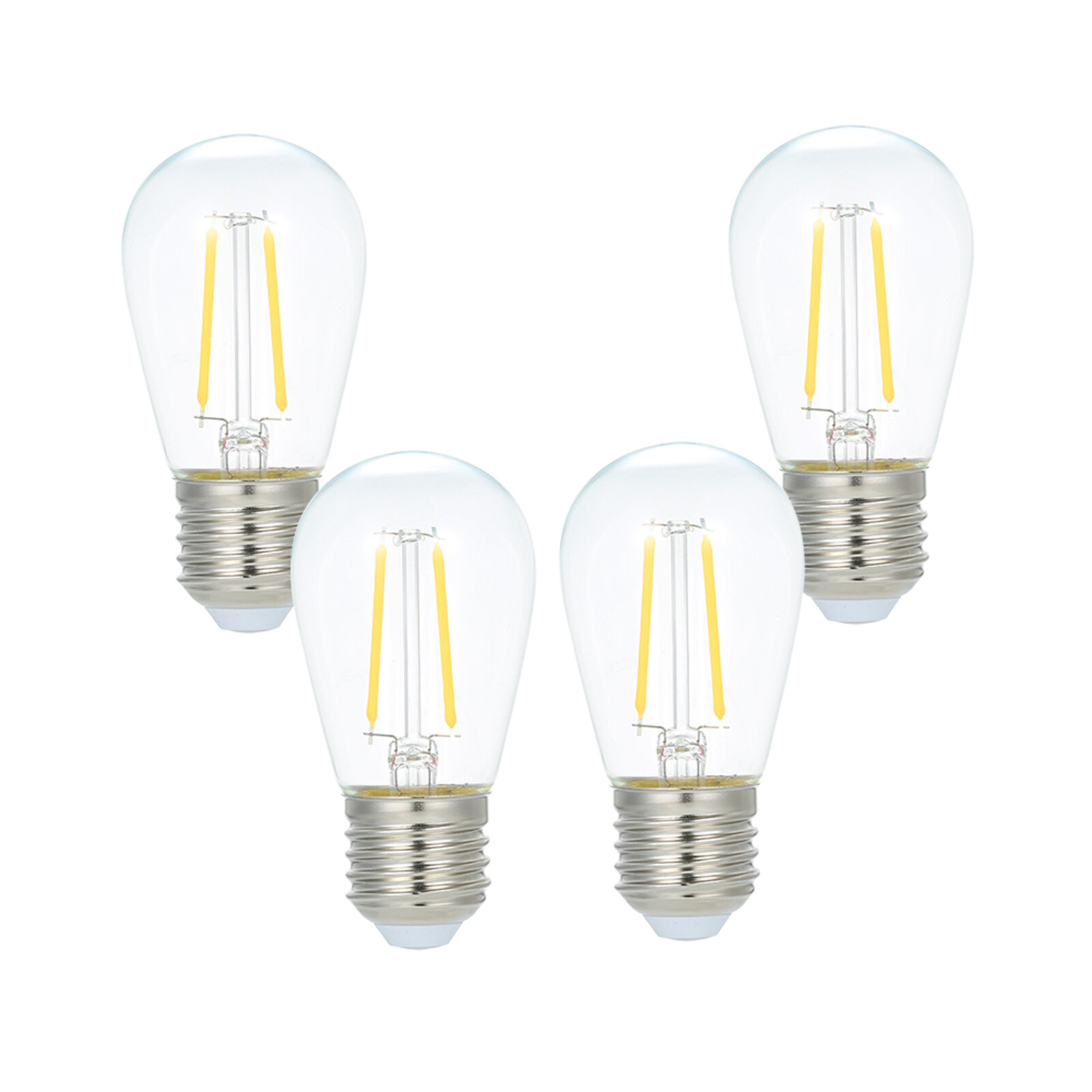 Лампа LED регулируемая яркости AC220-240V 2W 4 штуки E27 патрон Теплый белый для гирлянды Дом Жилой зал Столовая Ресторан