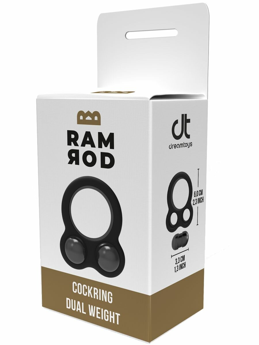 Силиконовое эрекционное кольцо на пенис с грузом "Cockring Dual Weight " 3,5см