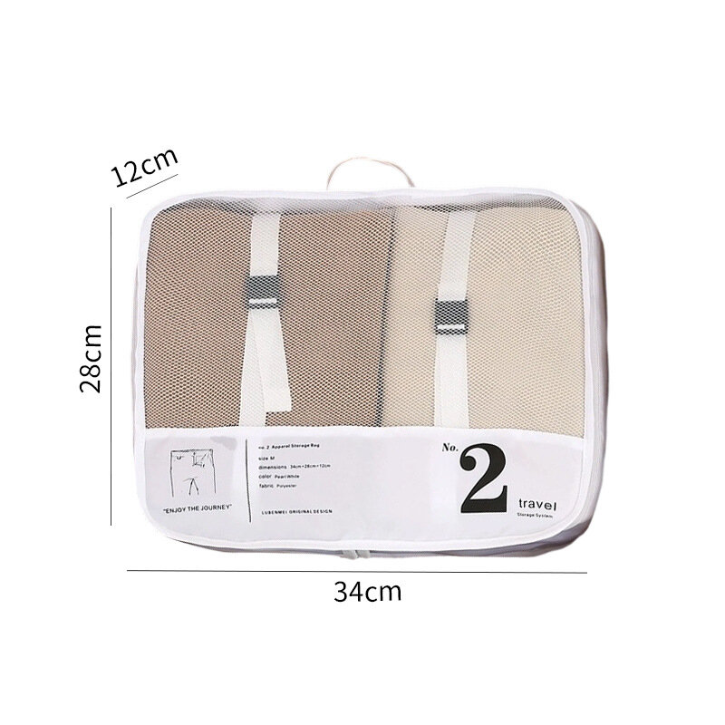 Дорожная компрессионная сумка для хранения, костюм из шести предметов, сумка для организации и упаковки одежды,