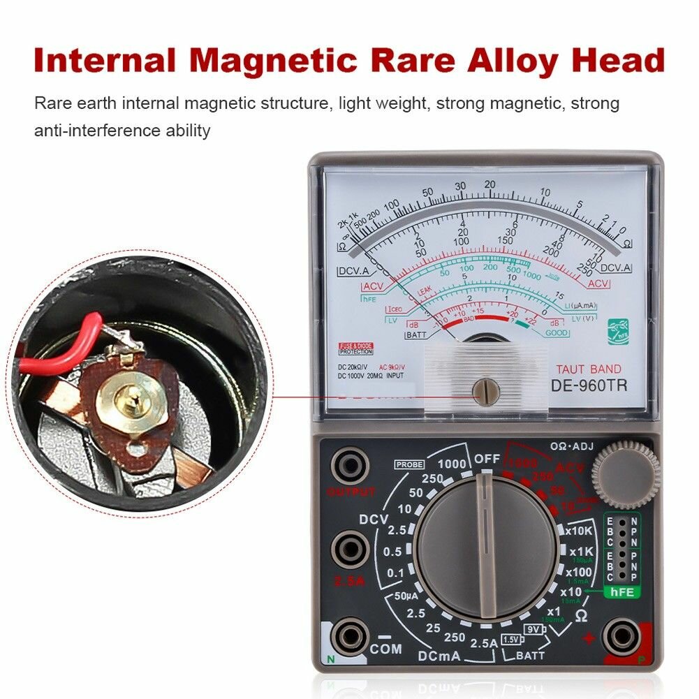 OZ-URJSH DE-960TR Диапазон переменного тока постоянного тока стрелочный аналоговый измеритель мультиметр вольтметр тестер