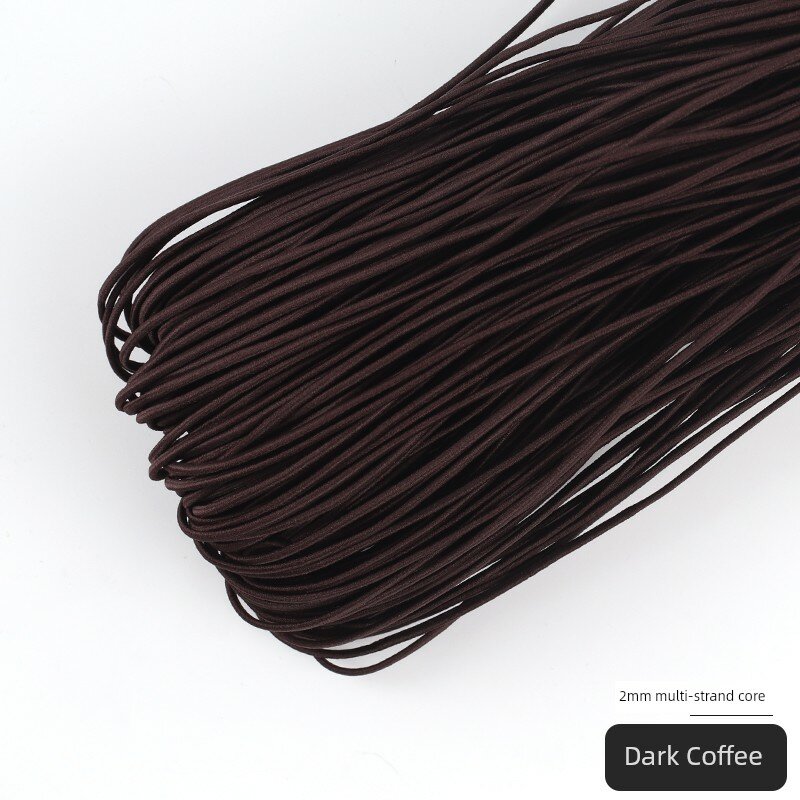 2 мм красочная эластичная круглая эластичная лента повязка на голову резинка DIY аксессуары для одежды тонкая резиновая