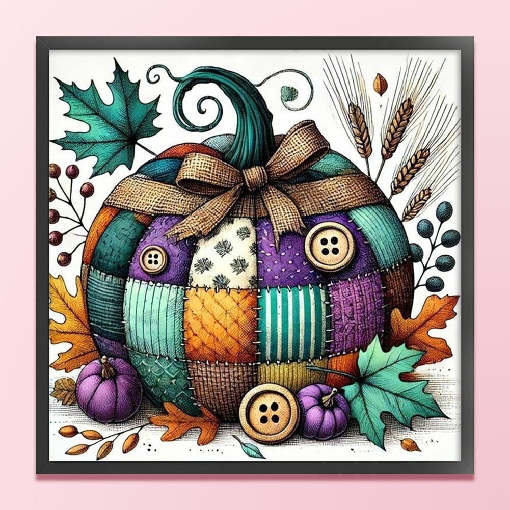 Набор для вышивания крестиком из серии "натюрморт" размером 40*40 см. Сшивание тыкв. Подходит для украшения дома