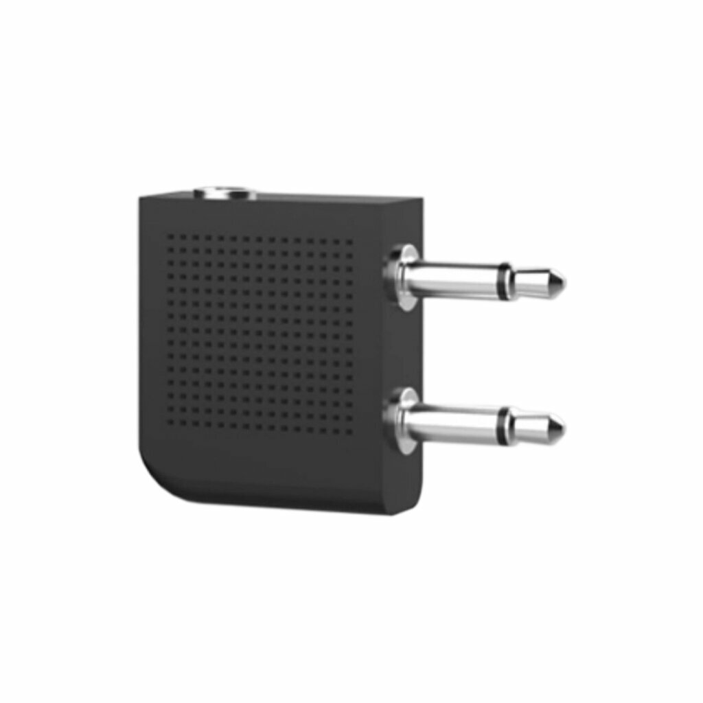 Аудиоконвертер для авиационных наушников-черная никелированная модель