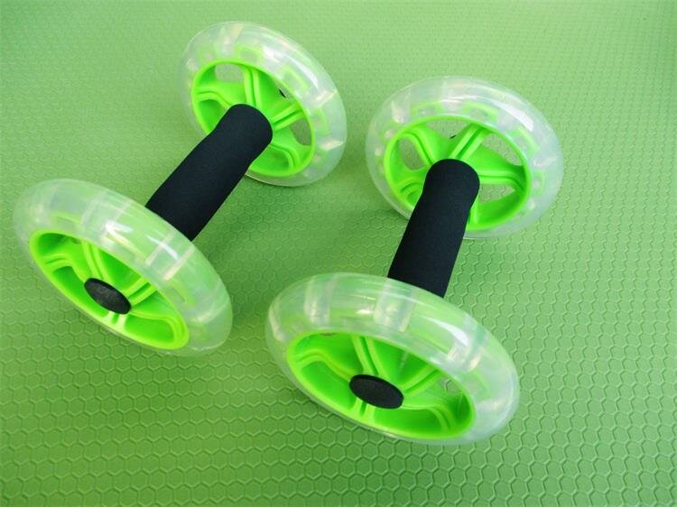 Двойное колесо для пресса, четырехколесное колесо для мышц пресса, бесшумное колесо для формирования пресса, колесо для фитнеса пресса