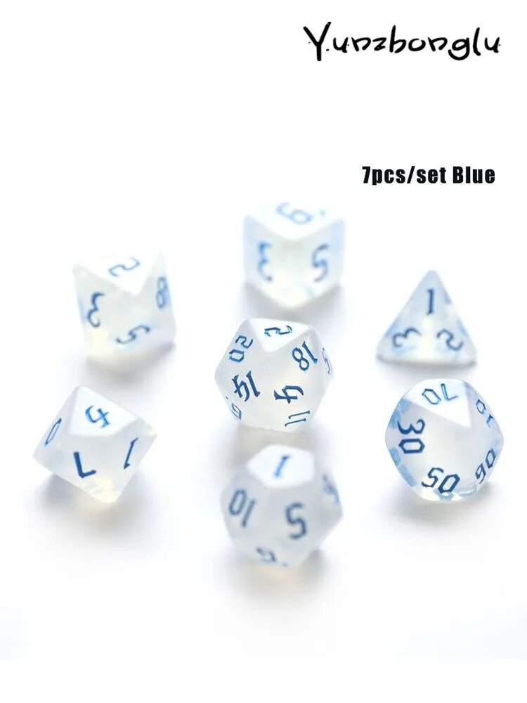 Yunzhonglong Кости игральные, дайсы, кубики для DnD (ДнД) 7 шт