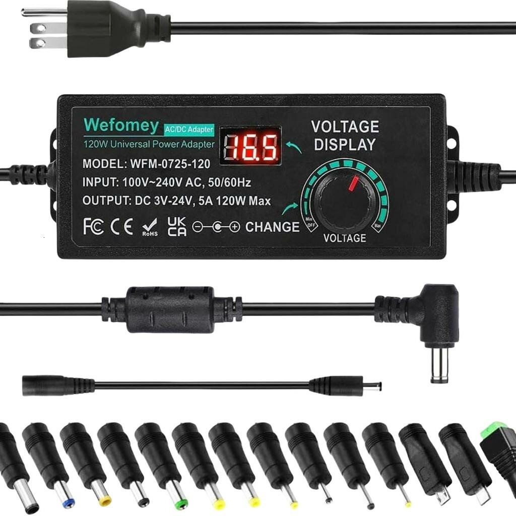 Универсальный импульсный адаптер 3–24 В, 5A120W