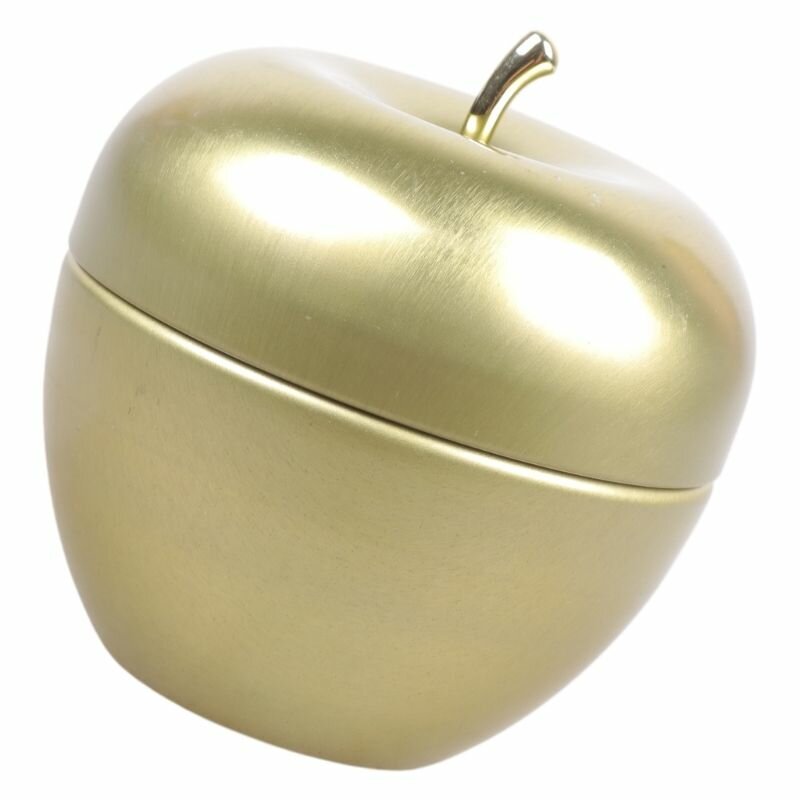 Металлические банки для чая в японском стиле по 10 г, железные банки, круглые маленькие с чайным яблоком-золотистые