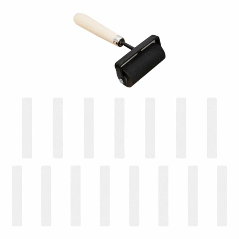 1 шт. самоклеящейся прозрачной ступенчатой деревянной доски для ванной комнаты с нескользящей лентой-15 см 61 15 штук плюс ролик