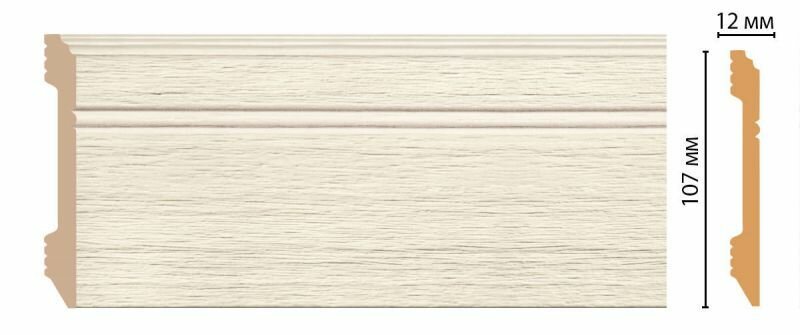 Плинтус Напольный Decomaster D105-1070ДМ В107хШ12х2400 мм / Декомастер.