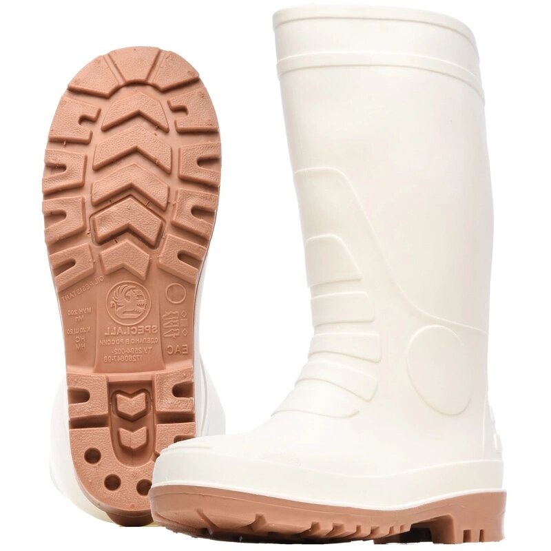 Сапоги ПВХ цв. белый мод. Worker189/2-00 р.44