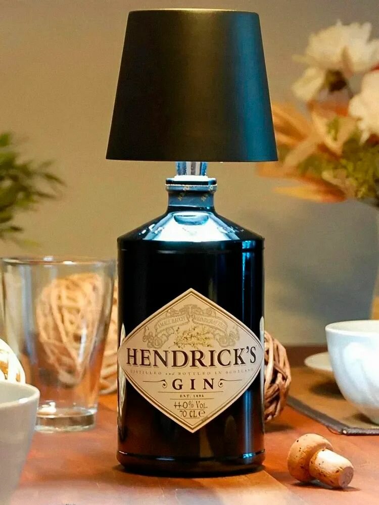 Переносная светодиодная лампа на бутылку с зарядкой и съёмным плафоном для бара и ресторана-