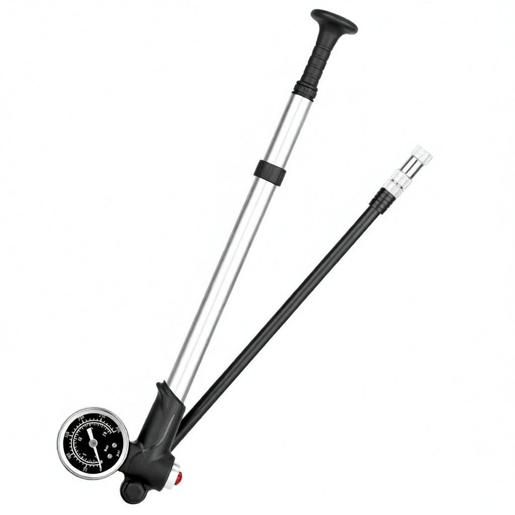 Велосипедный насос с манометром 300PSI, высоконапорный насос для накачки шин велосипеда и задней подвески