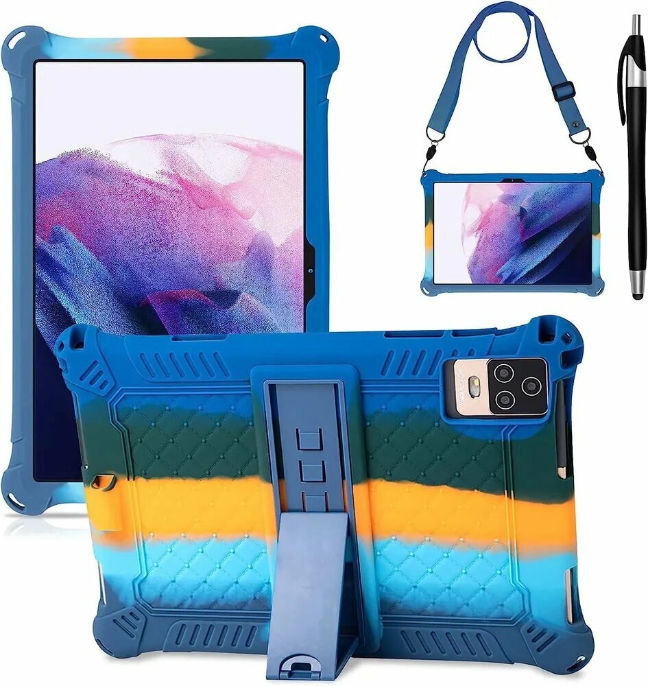 Универсальный 10,1-дюймовый силиконовый чехол для Blackview Tab7 Tab 8 WiFi Tab 12pro TECLAST T40S Jumper BENEVE HiGrace SGIN Чехол для планшета с плечевым ремнем S Pen