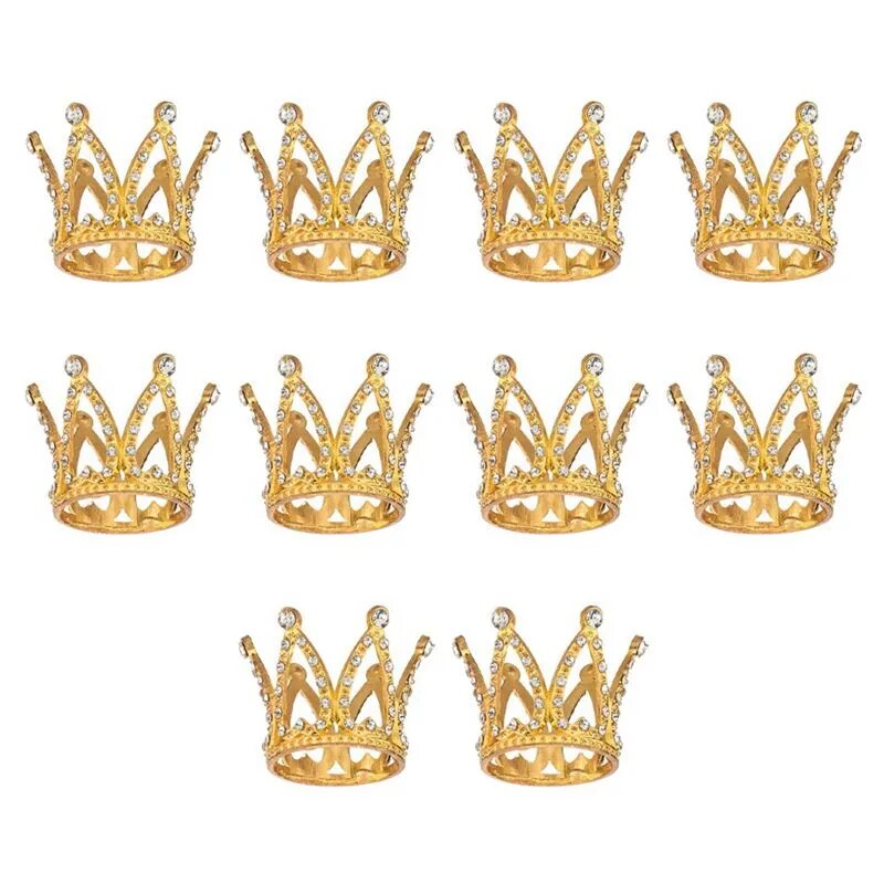 Золотые украшения в форме короны10 шт.