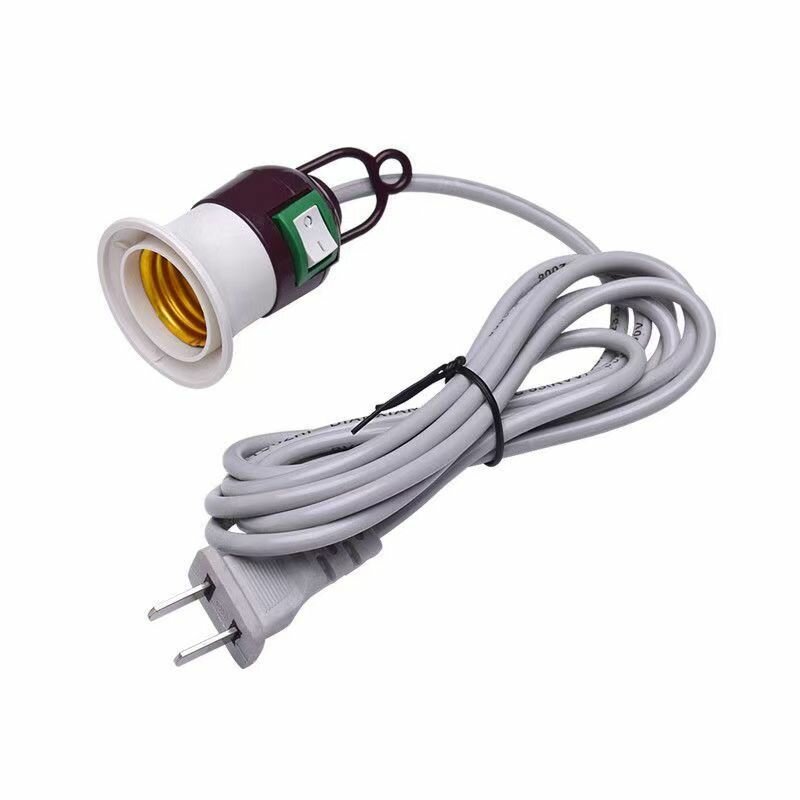 Выключатель с проводом, простая бытовая вилка, винтовая лампа, удлинитель для держателя лампы, шнур питания для держателя лампы