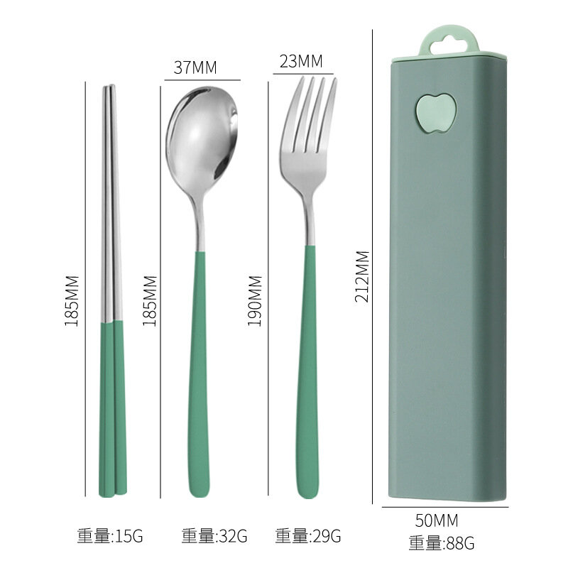 Корейская портативная посуда из нержавеющей стали 304, набор из трех предметов, компания, рекламная подарочная посуда,