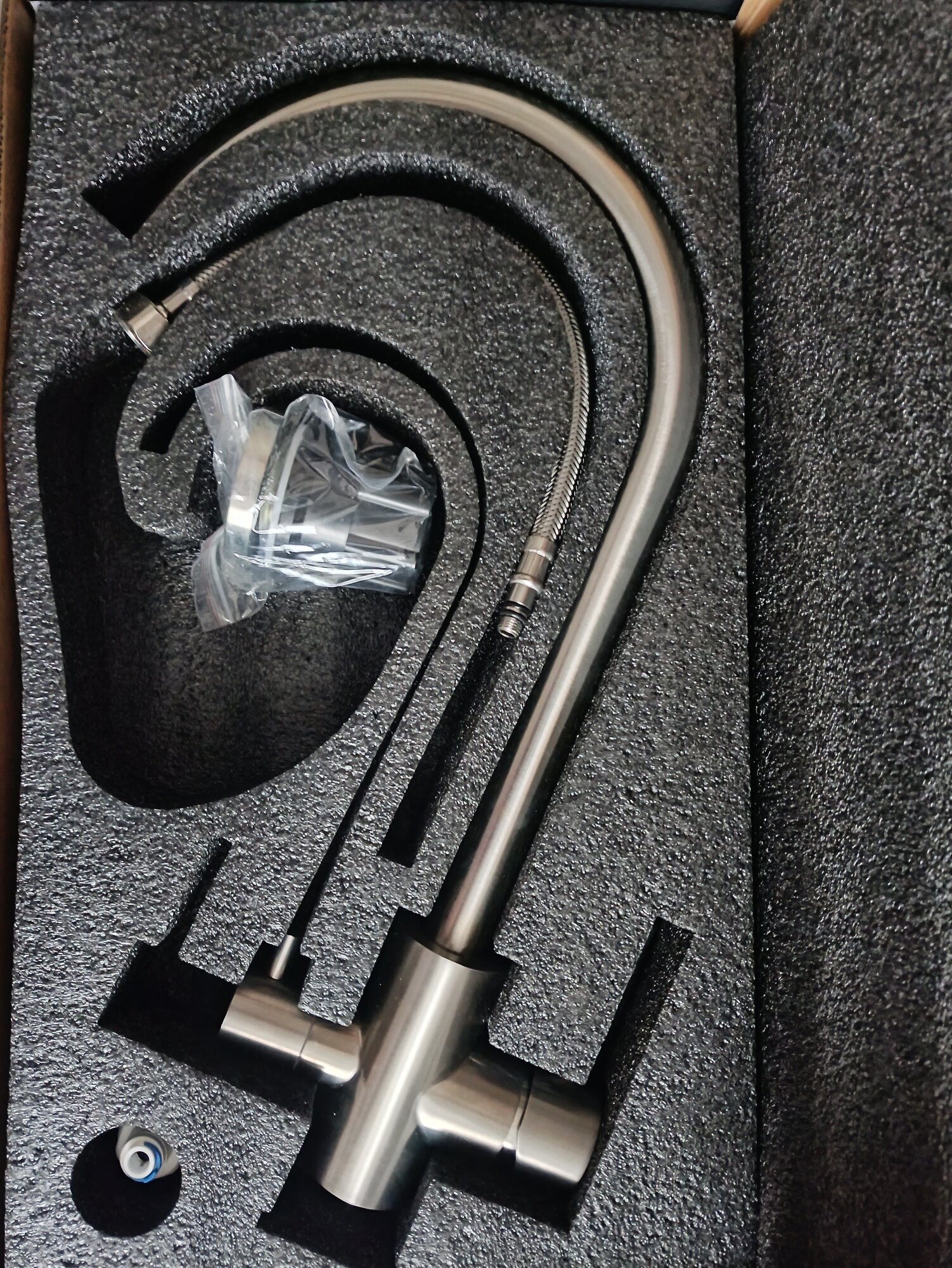 Смеситель для кухни с подключением к фильтру для питьевой воды GMP, никель