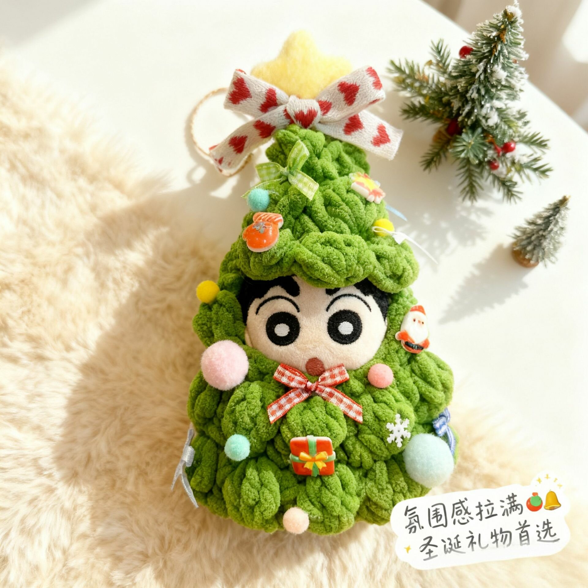 Настоящая кошачья рождественская елочная игрушка, подвеска, плюшевая кукла, брелок, рождественский подарок для женщин