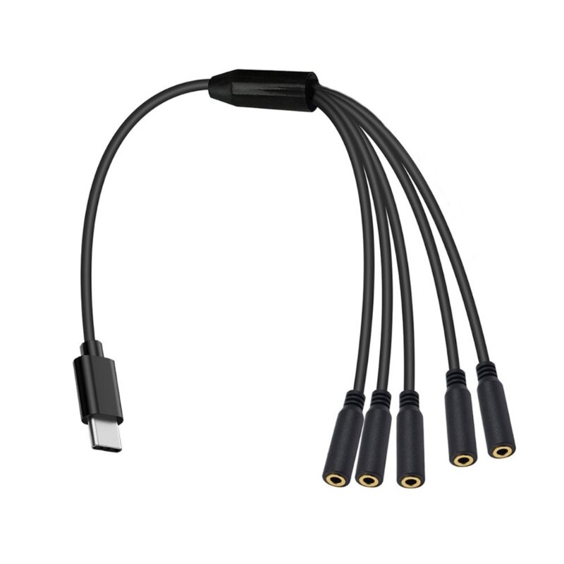 USB C-3,5 мм Адаптер для наушников Type C-3,5 мм Женский кабель-разветвитель для обмена аудиосигналами для смартфонов, наушников и динамика