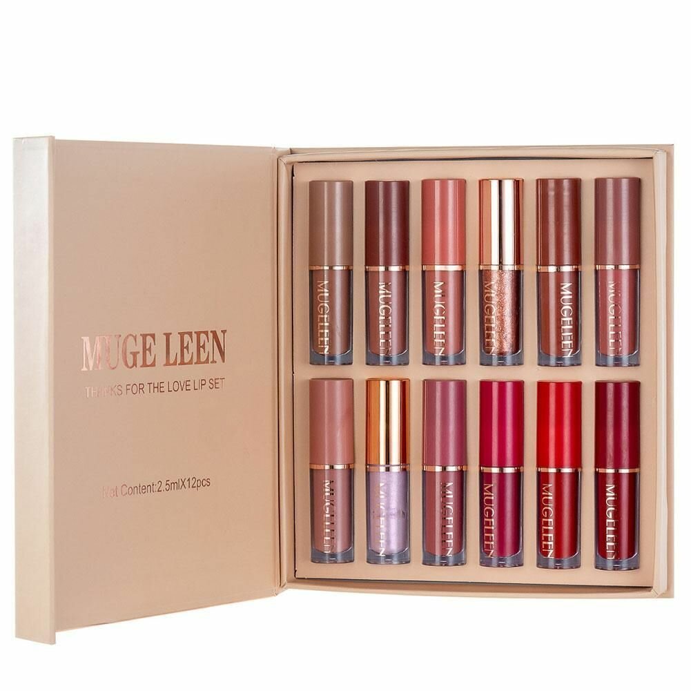 Помада для губ матовая набор 12 шт GEGEMOON