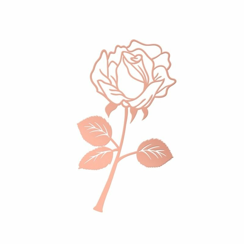 Розовый закладка-цветок из металла