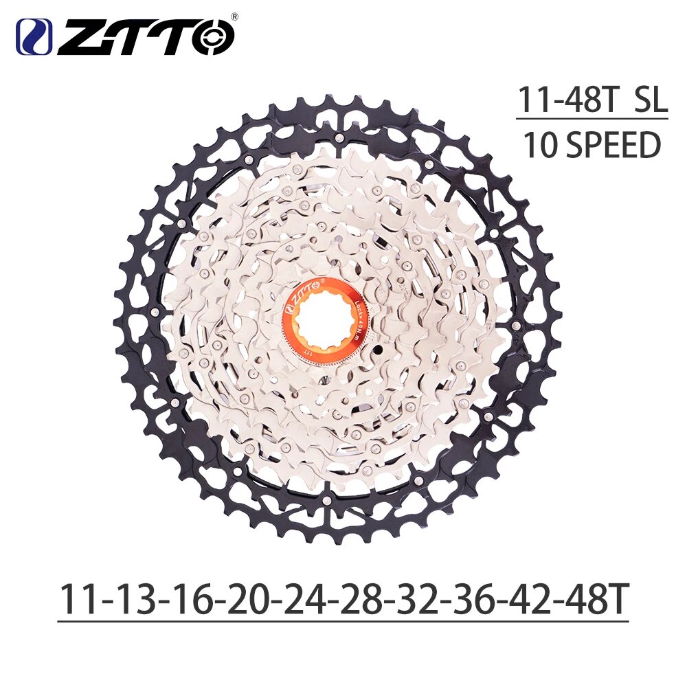 ZTTO горный велосипед 10-скоростная SL кассета 10s 11-40T 42T 46T 48T 50T HG кассета 10S 50T звездочка стальная ULT 10v HG K7