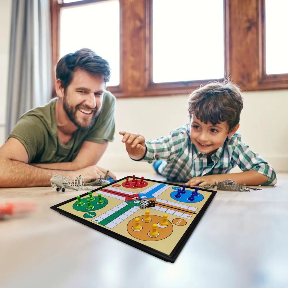 Портативные магнитные настольные игры Ludo, складные летные игры, летающие шахматы