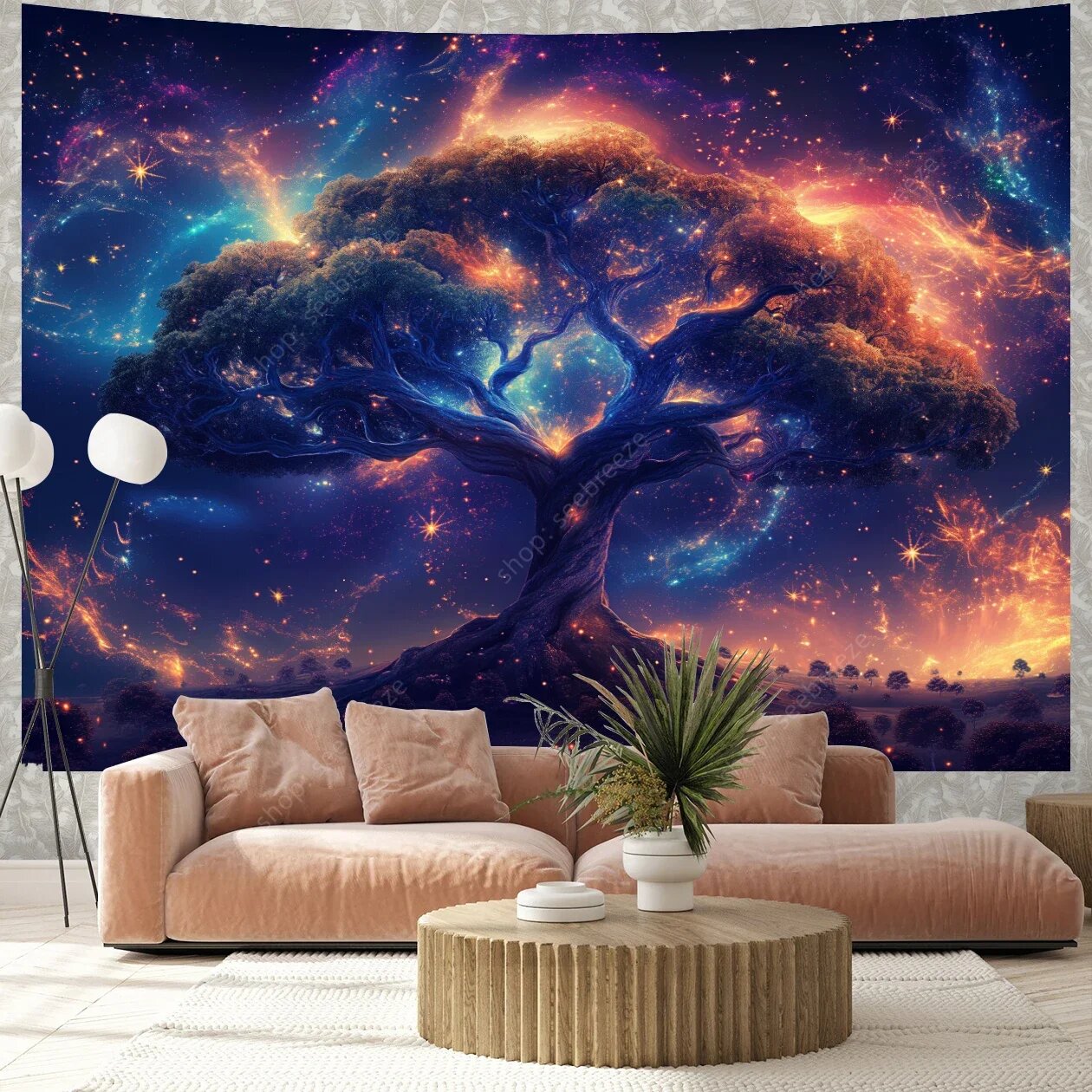 Психоделический гобелен «Древо жизни» 150x200cm, WF0989