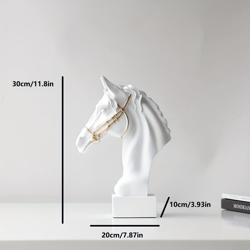 Скульптура головы лошади, декоративная статуэтка из смолы, в европейском стиле, для гостиной, бара или офиса