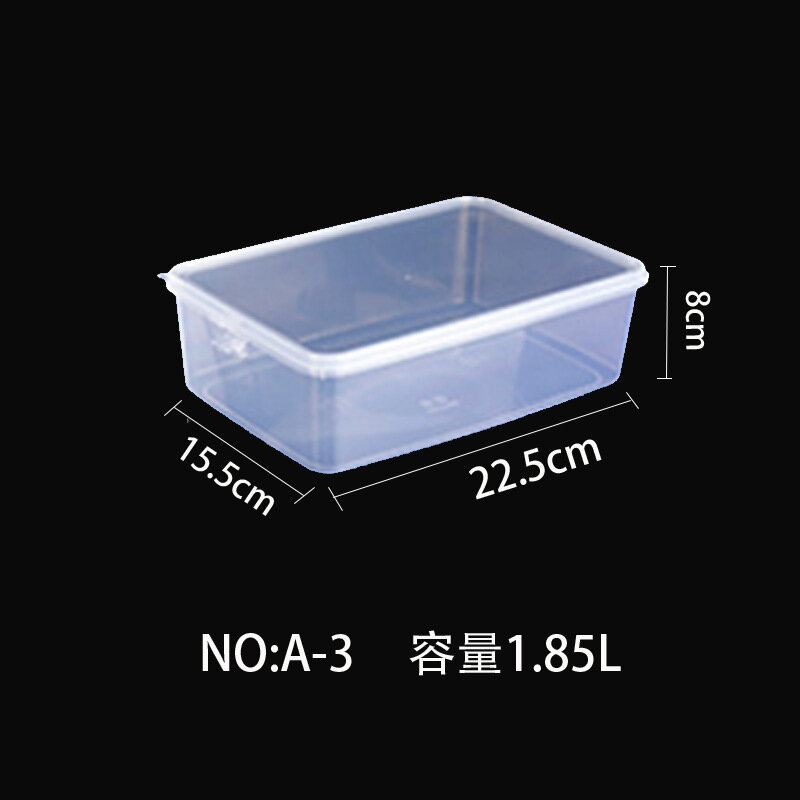 Прямоугольный контейнер для хранения, прозрачный пластиковый разделитель для фруктов и продуктов, герметичный контейнер для холодильника и морозильника, сохраняющий свежесть