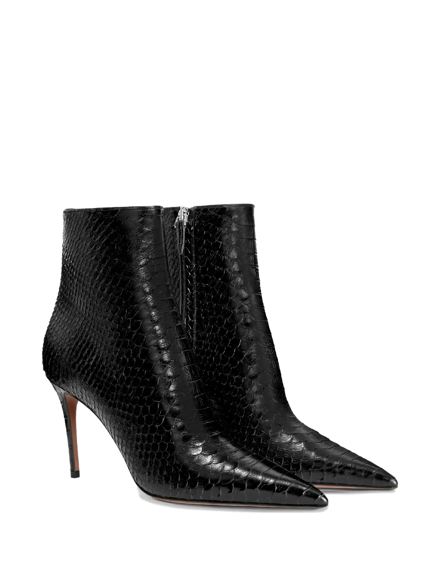 Ботильоны PARIS TEXAS Vera snake-effect stiletto boots, размер 37, черный — фото 1