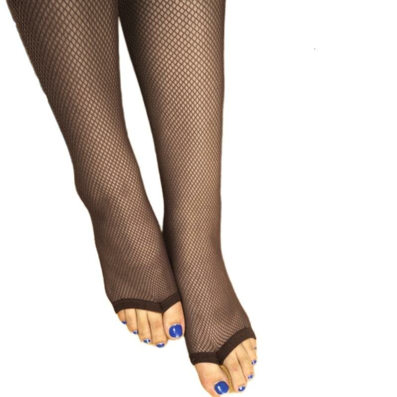 Женские бесшовные сетчатые колготки без пальцев, Кофе